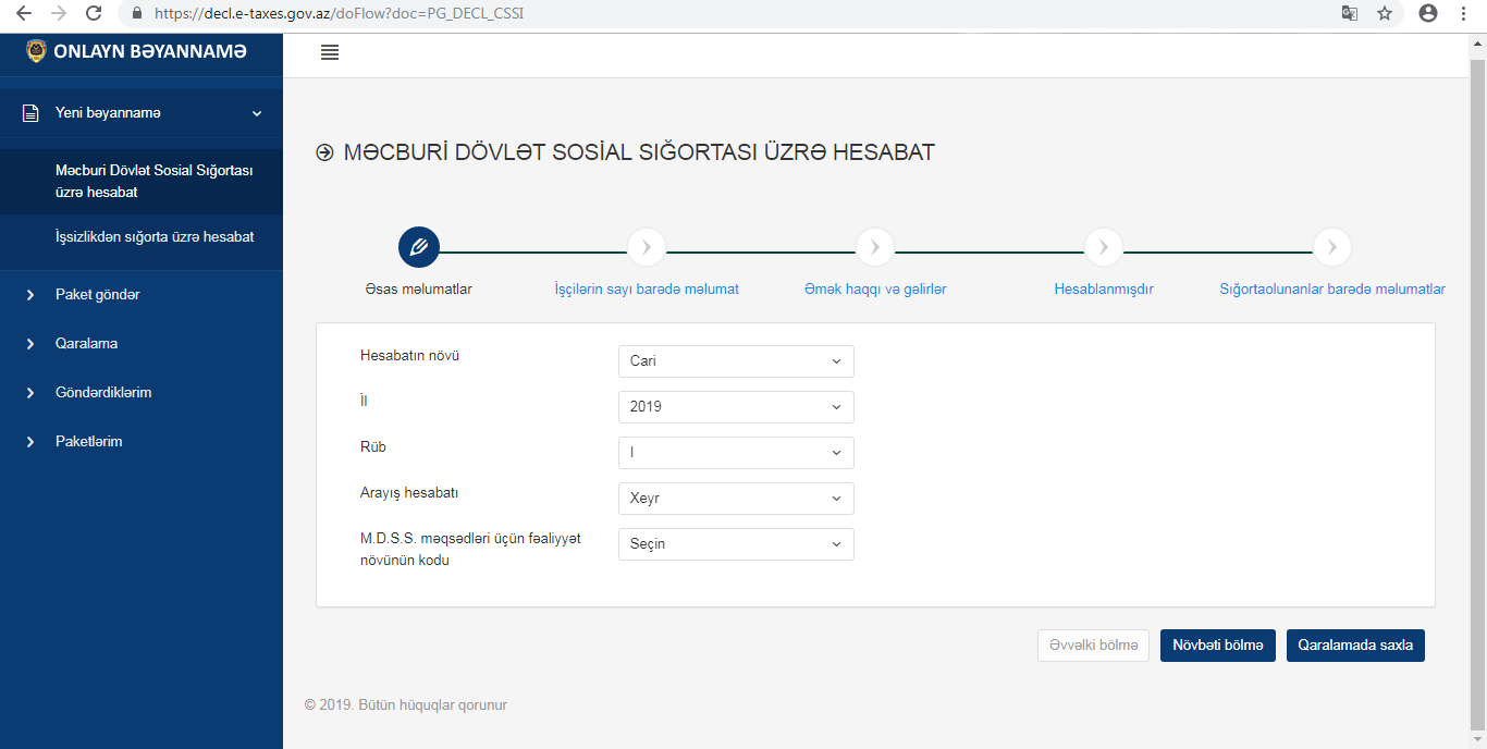 Əvvəlki illərin DSMF hesabatı hara təqdim edilməlidir? | Muhasibat.Az